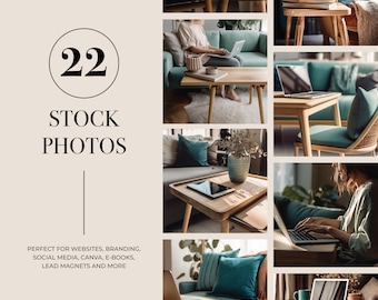 Home Office Faceless Stock Photo Bundle Work From Home Mom 24 Neutral ...