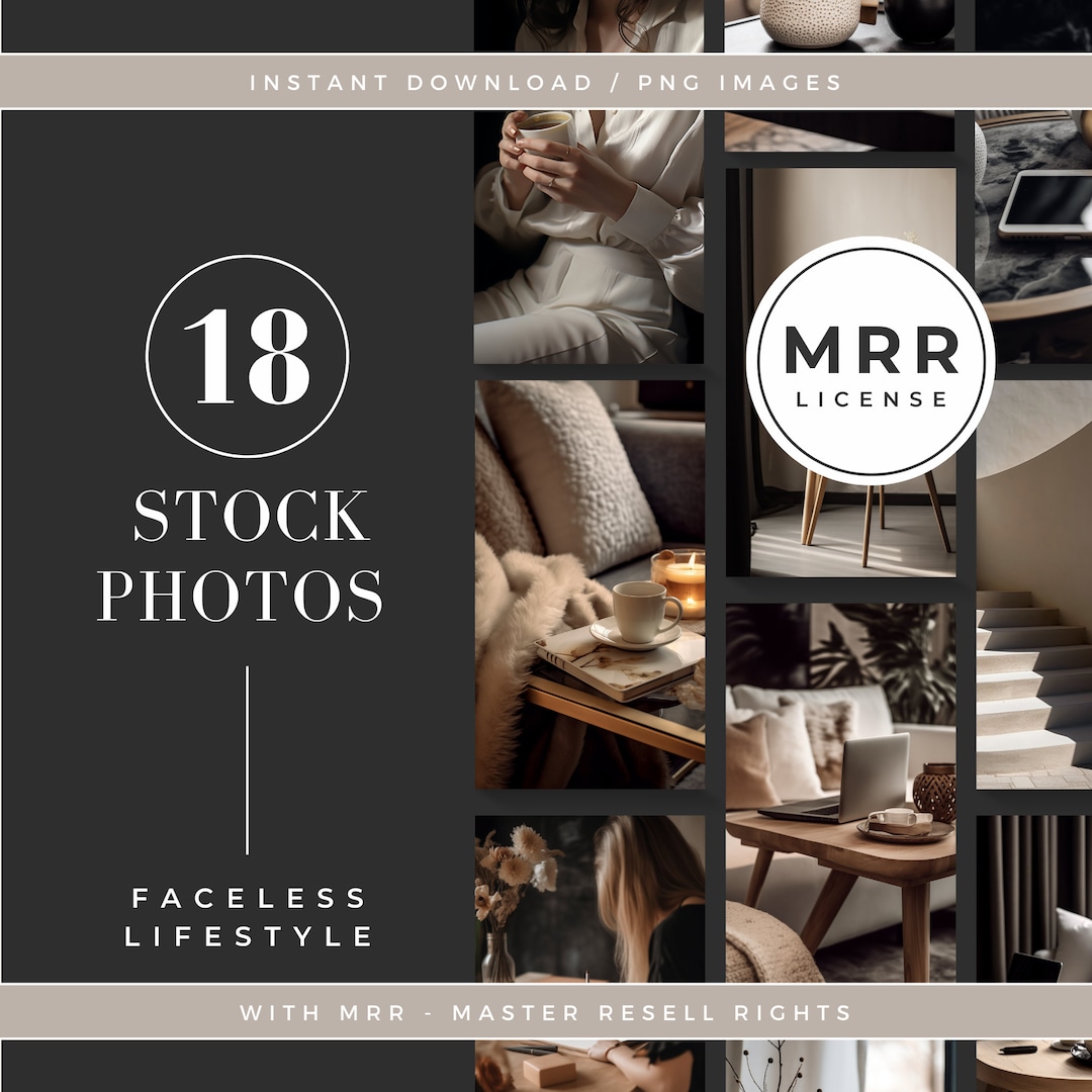 Faceless Stock Photo Master Resell Rights Moody Lifestyle Image Bundle ...