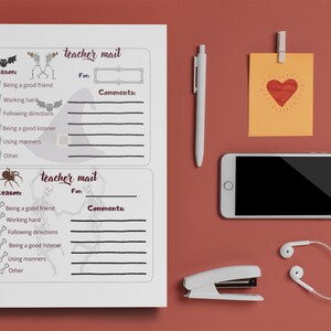 Teacher Mail Card Teacher Supply Teacher Halloween Card Halloween Card ...