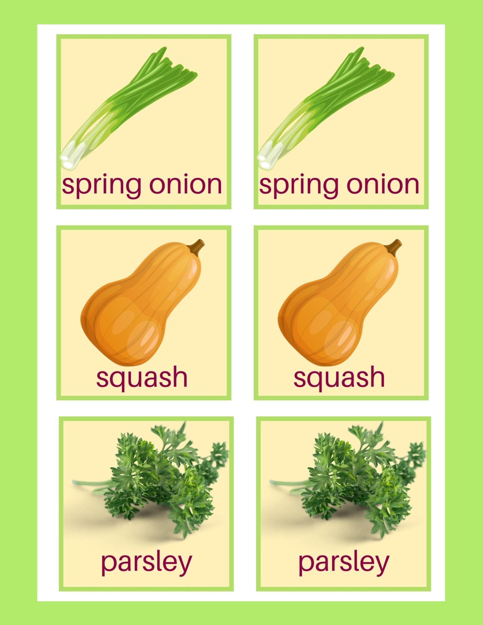 Vegetable Memory Cards, Activity Kids, Learning Home, Memory Cards ...