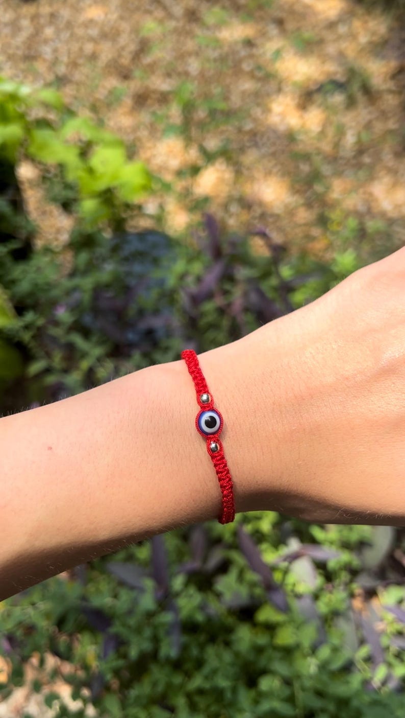 Evil Eye Macrame Nylon Thread Bracelets - Etsy