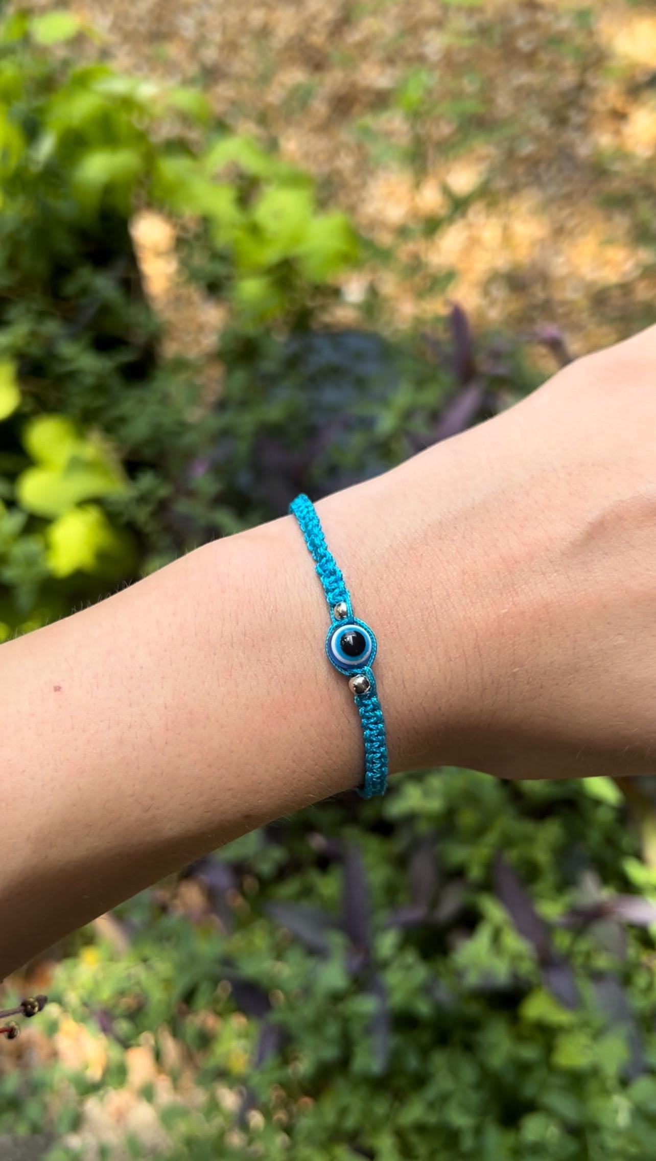 Evil Eye Macrame Nylon Thread Bracelets - Etsy