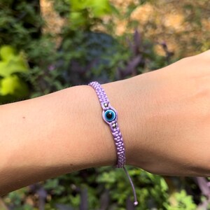 Evil Eye Macrame Nylon Thread Bracelets - Etsy
