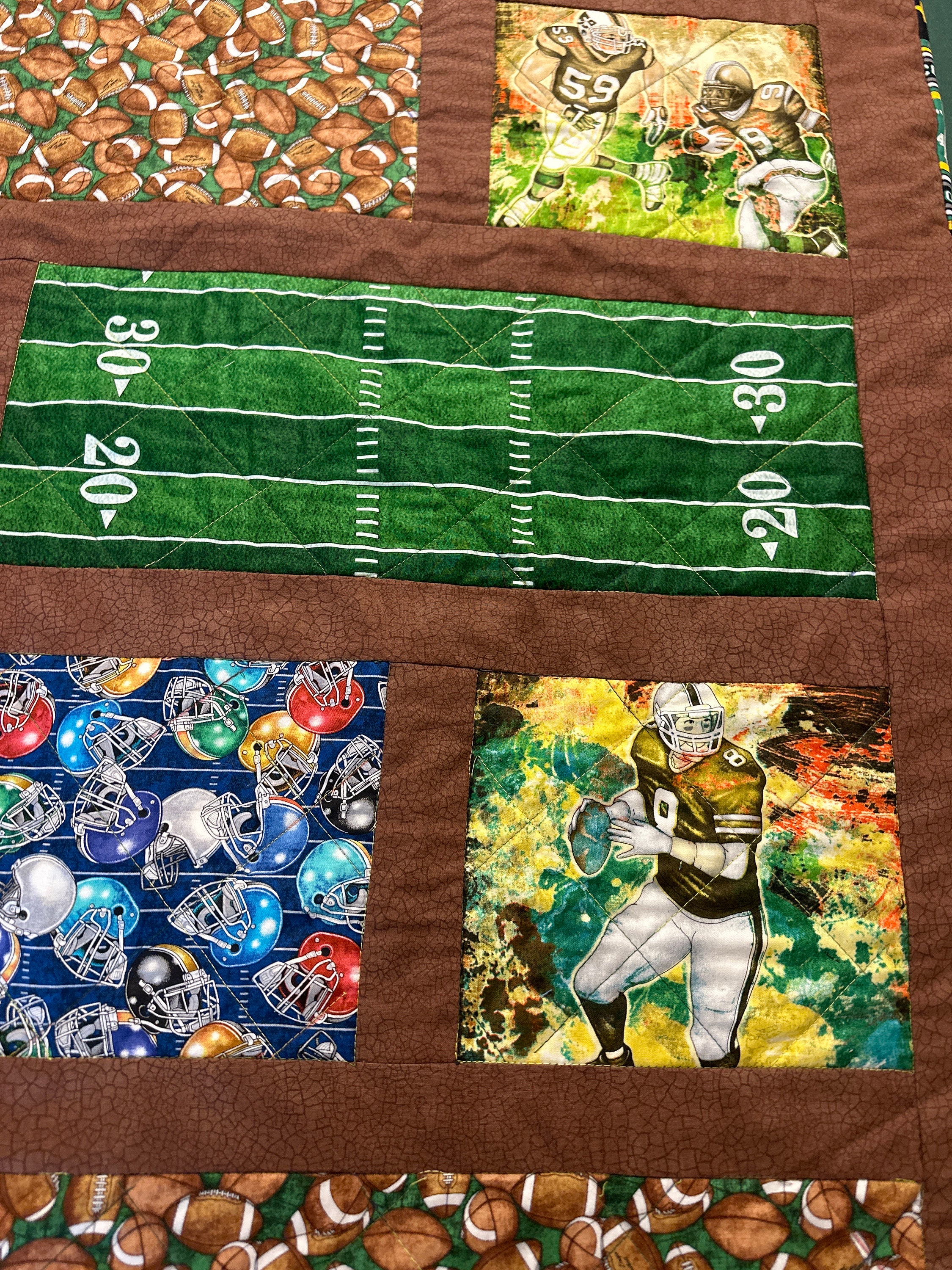 Football Themed Quilt - Etsy