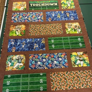 Football Themed Quilt - Etsy