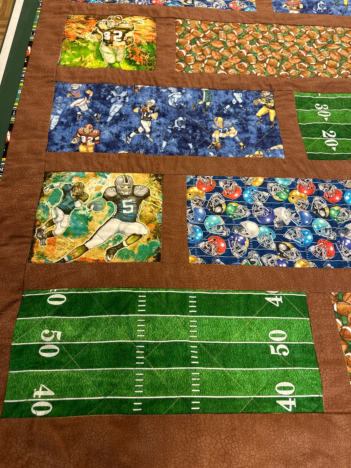 Football Themed Quilt - Etsy