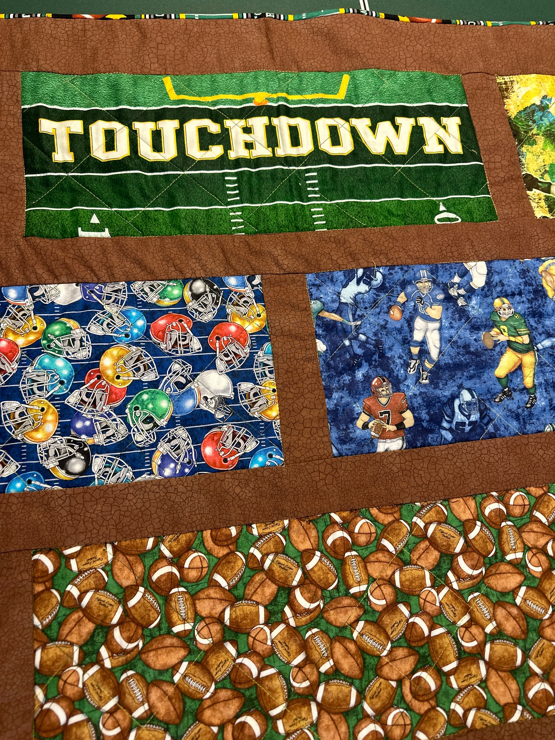 Football Themed Quilt - Etsy