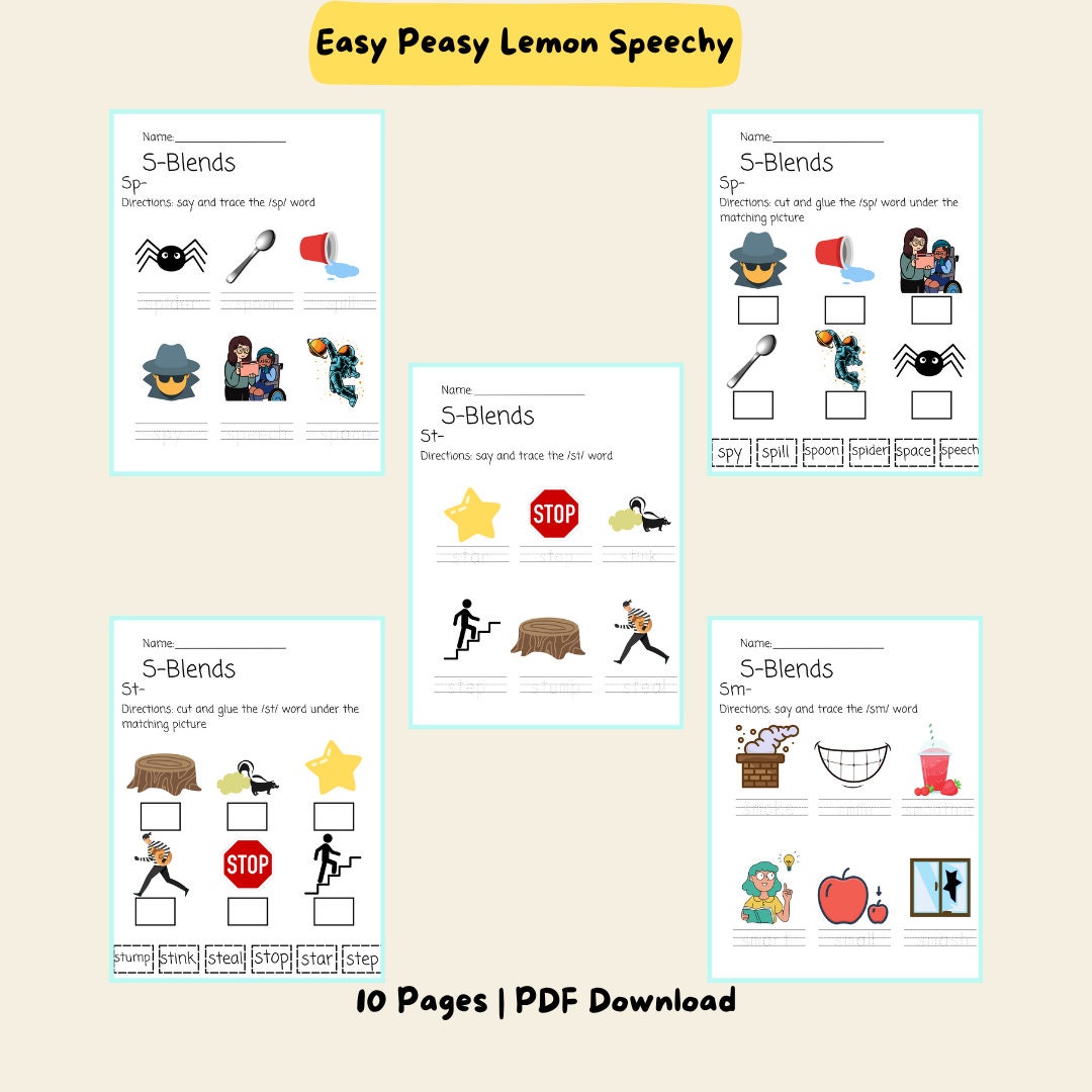 Speech Therapy Work Sheets Bundle & Activities, NO PREP, SLP Beginning ...