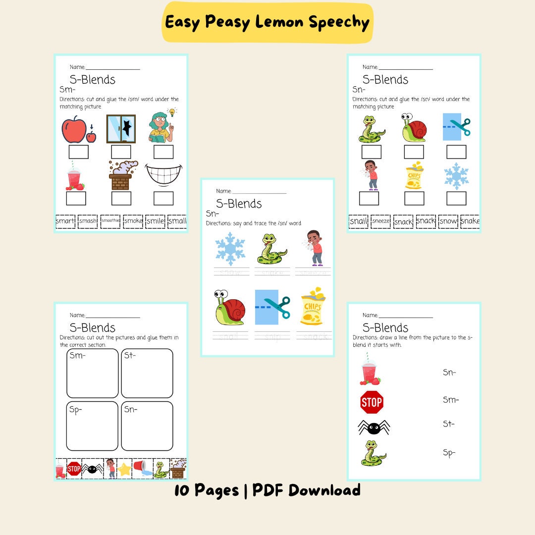 Speech Therapy Work Sheets Bundle & Activities, NO PREP, SLP Beginning ...