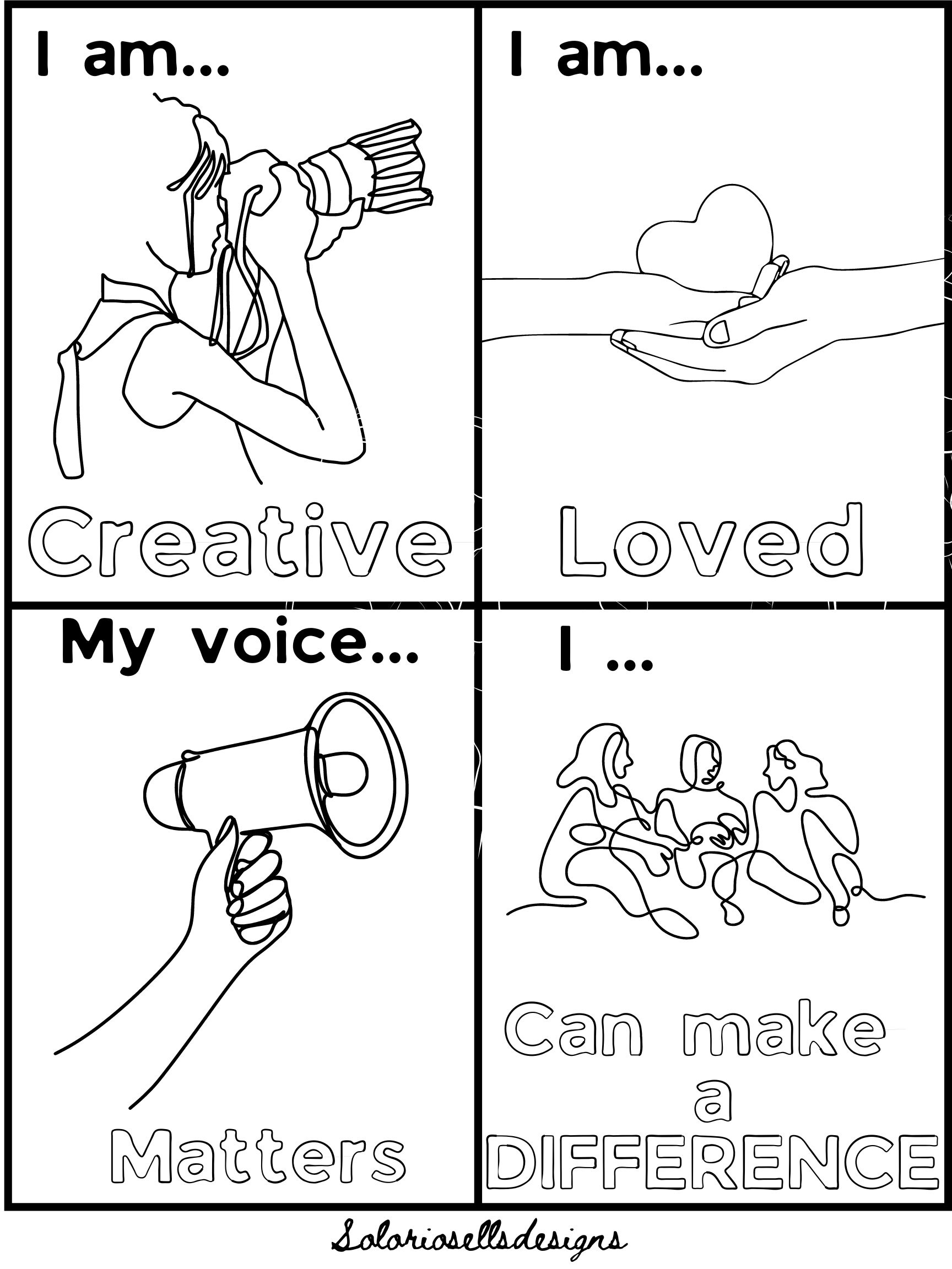 Printable Affirmation Color Pages - Etsy