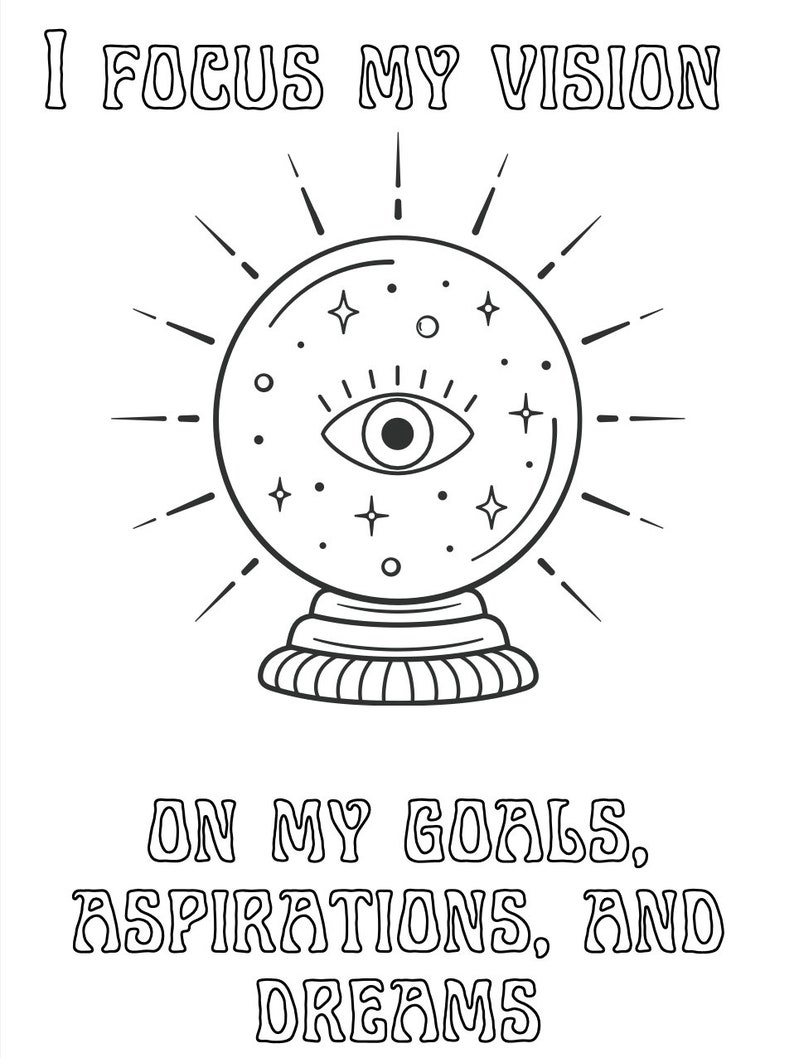 Halloween Coloring Pages - Affirmations - Etsy