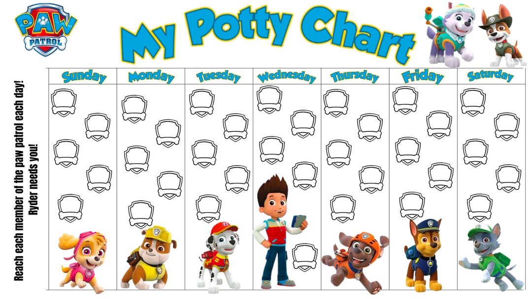 Printable Potty Chart - Etsy UK