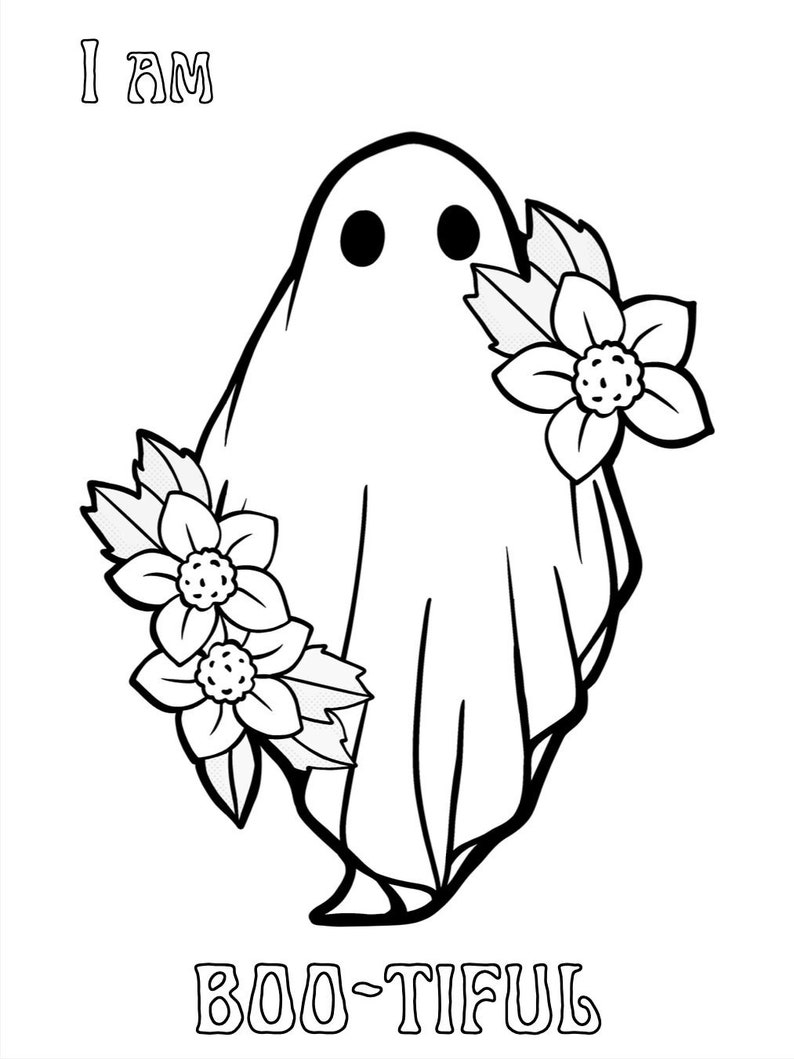 Halloween Coloring Pages - Affirmations - Etsy