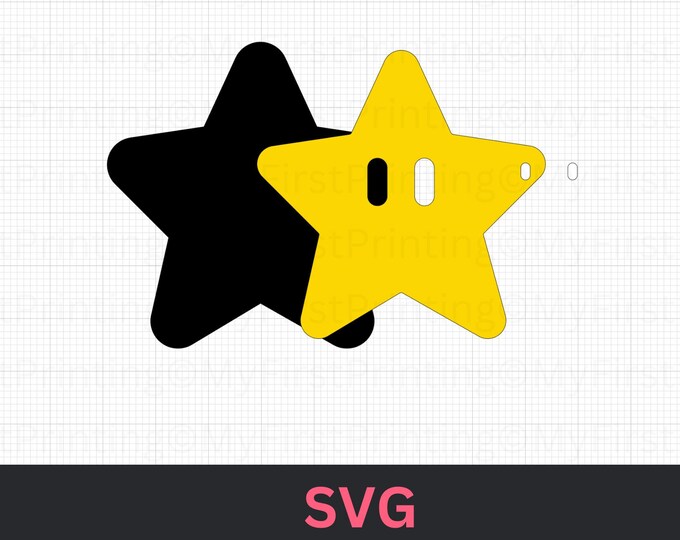 Mario Star SVG for Craft Machines Cricut Cameo Silhouette - Etsy Canada