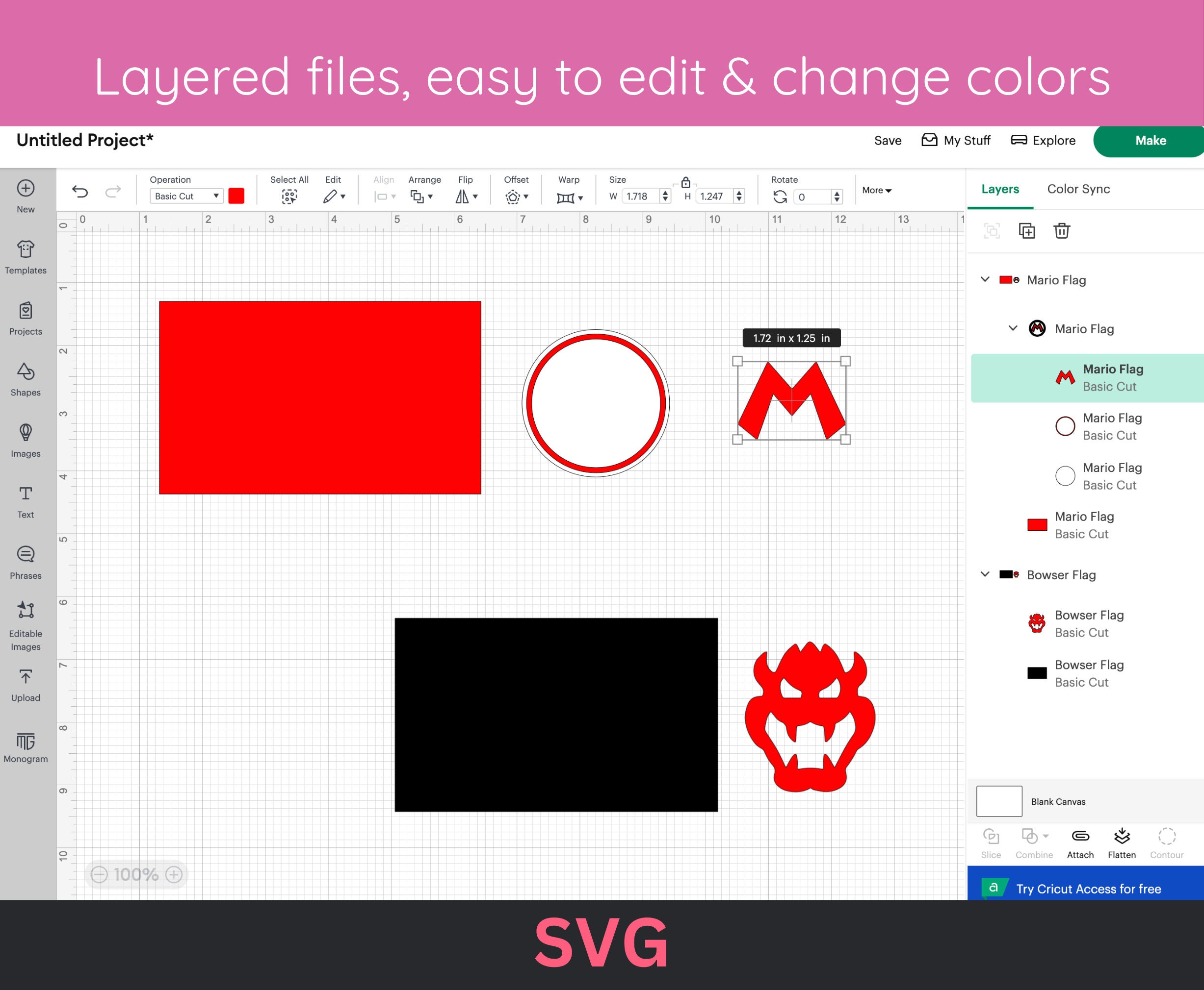 Mario Flags SVG PNG Bundle: Super Mario Bros. Emblems (digital Download ...