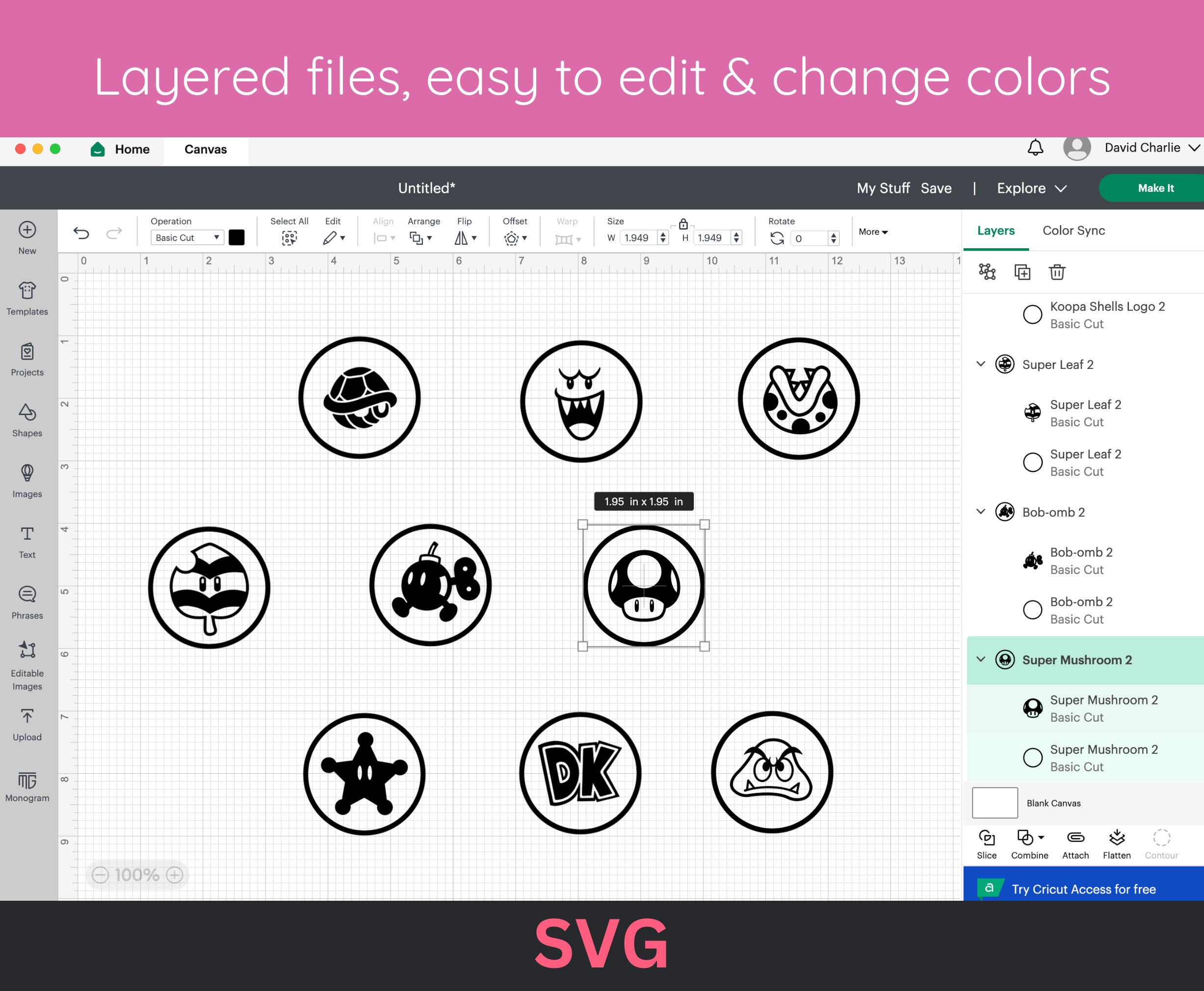 48 Mario Logos SVG Bundle - Craft Your Nintendo Wonderland - Instant ...