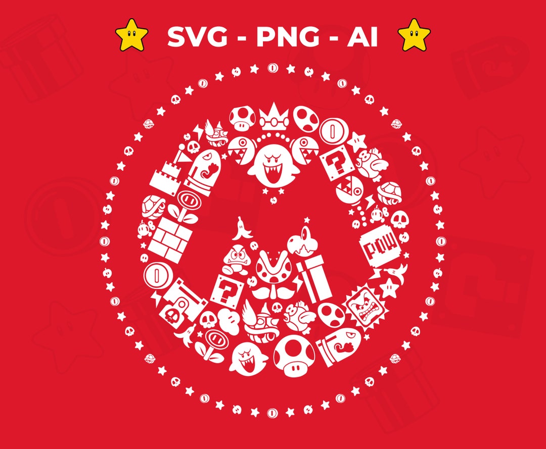 Mario Logo Vector Cut File: SVG, PNG, AI (instant Download) - Etsy