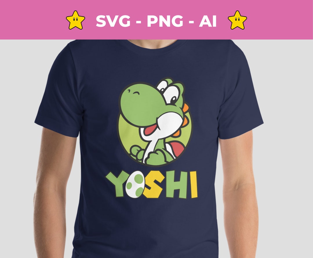 Yoshi SVG PNG Super Mario Vector Cut Files Yoshi Clipart Banner Mario ...