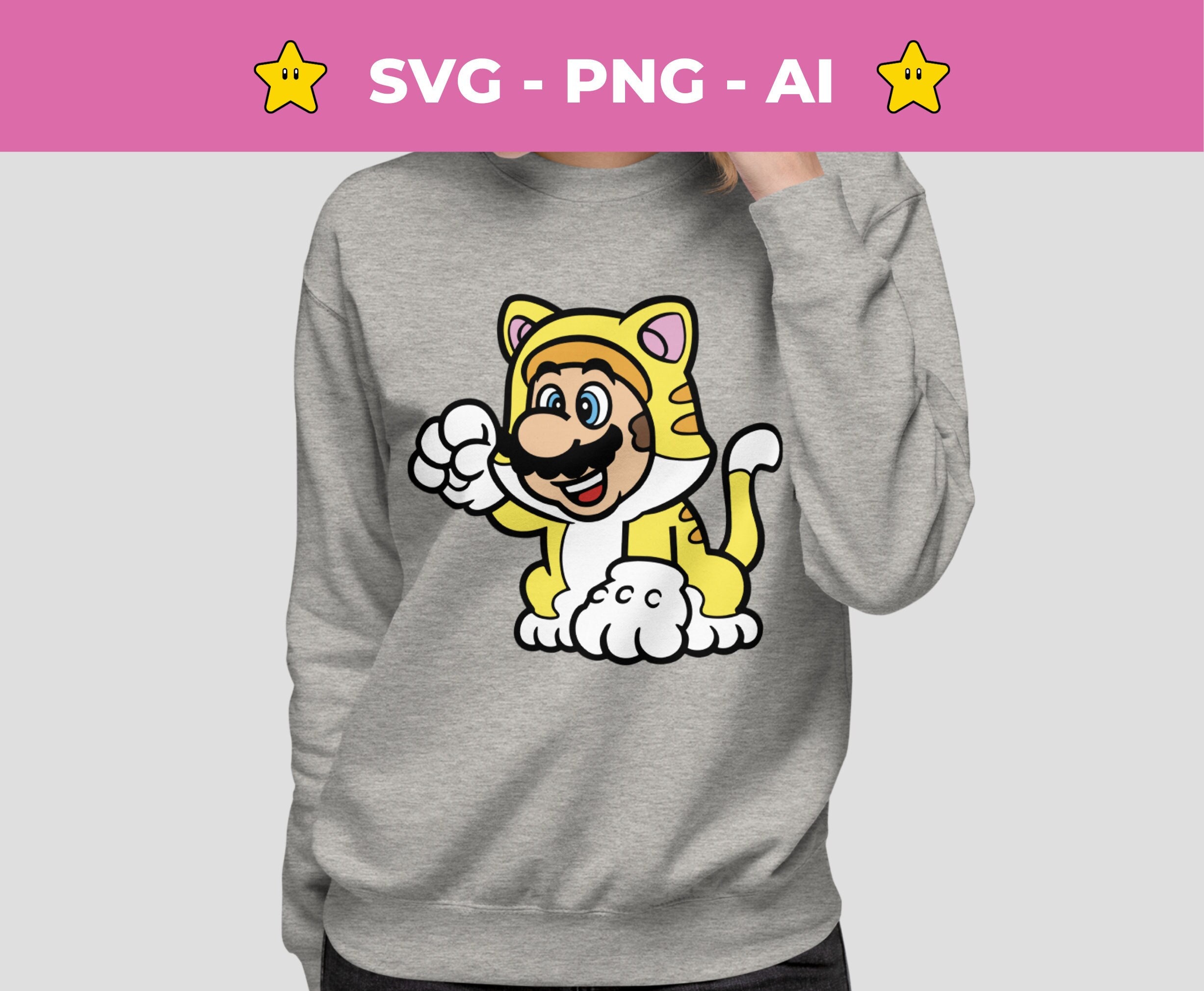 Super Mario Cat SVG: Cricut Cut File (digital Download) - Etsy