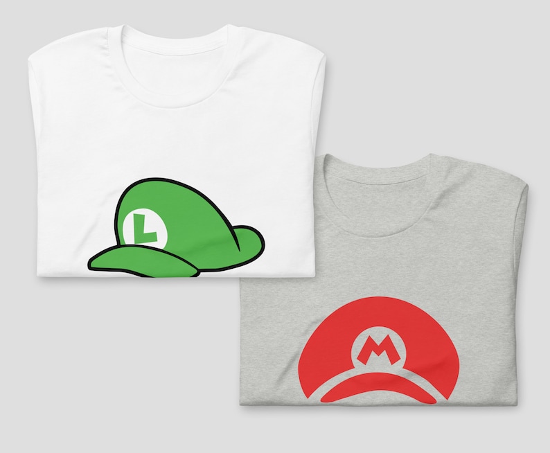 Digital Super Mario Hut svg, Luigi Hut svg, Super Mario Bros Hüte svg ...