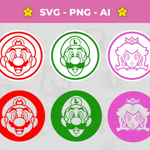 Mario Bros Svg - Etsy