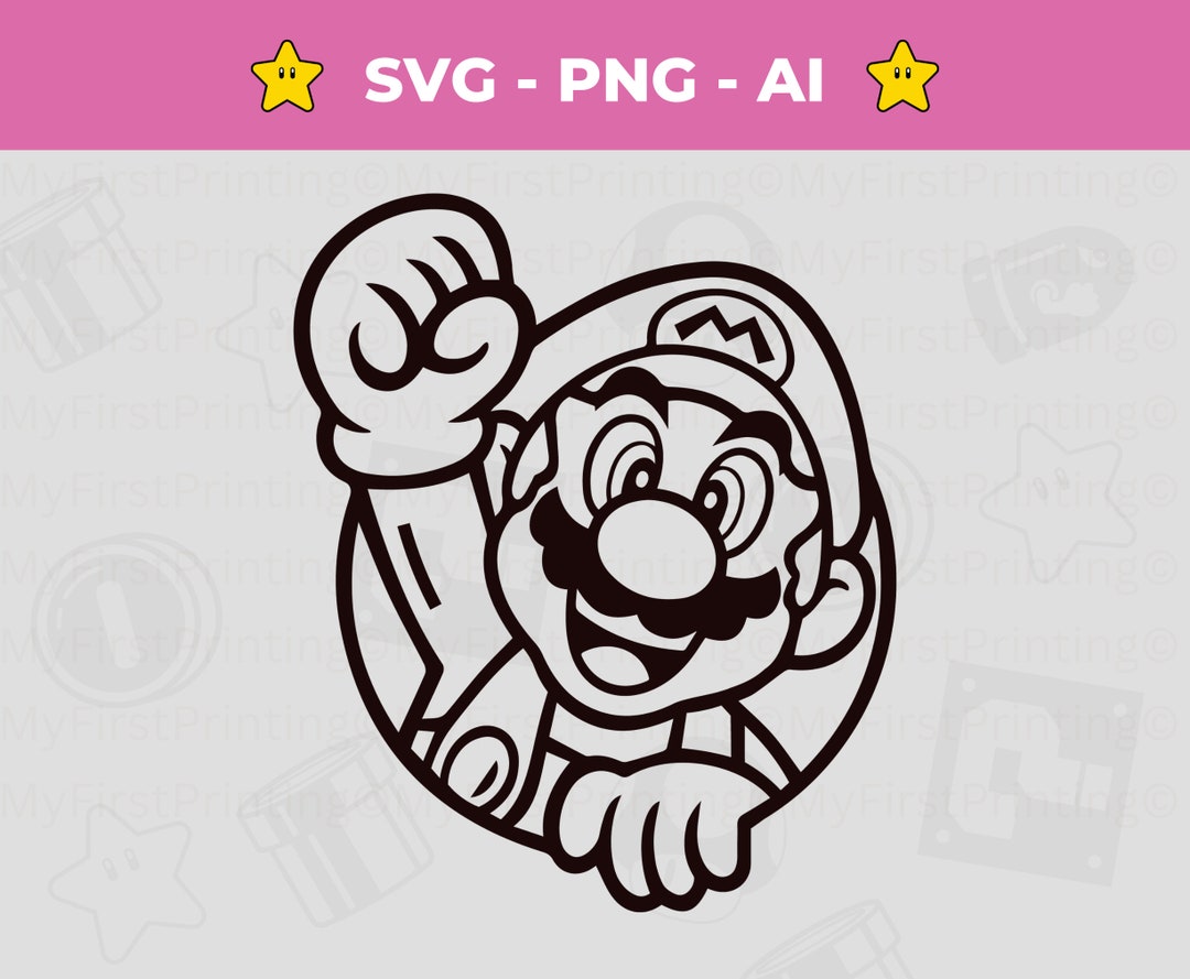 Super Mario SVG Cut File: Cricut & Silhouette (digital Download) - Etsy