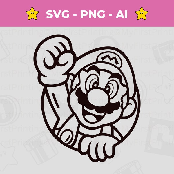 Mario Svg - Etsy