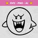 Super Mario Ghost SVG - Boo SVG - Instant Download for Nintendo Fans ...