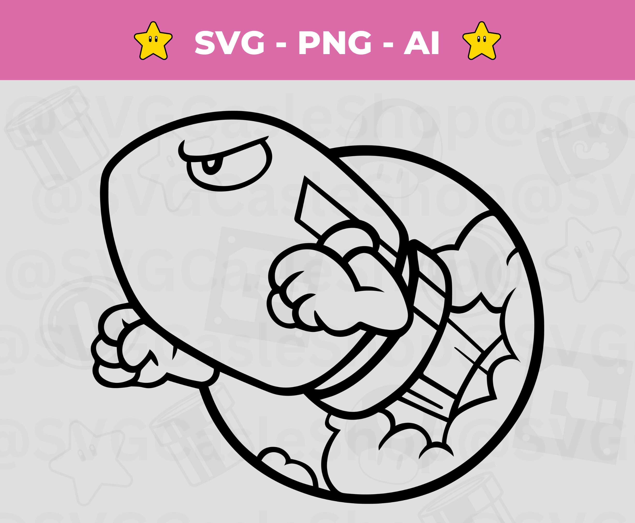 Bullet Bill SVG, Super Mario SVG, Bullet Bill Png, Mario Rocket Digital ...