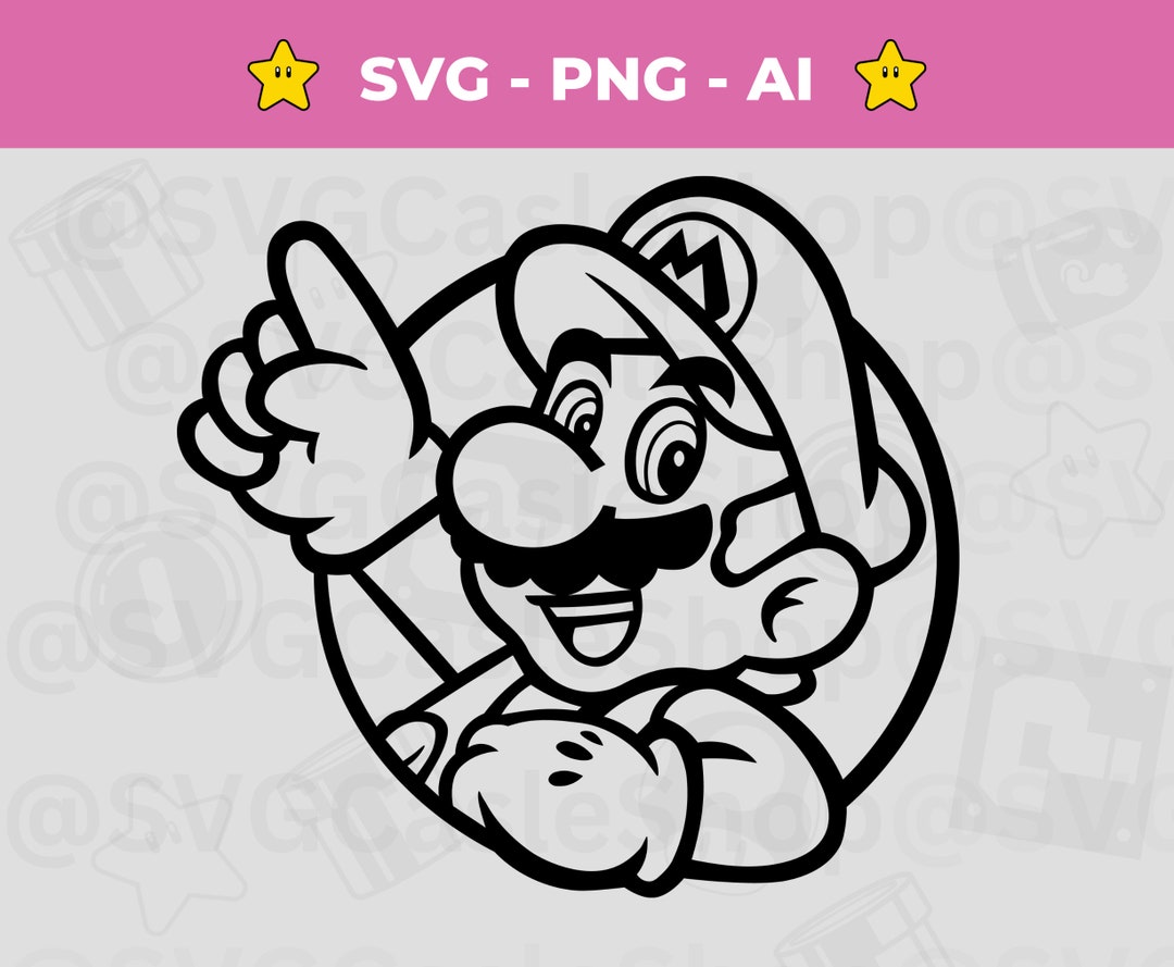 Super Mario Bros SVG for Cricut Vector Cut File - Super Mario PNG ...