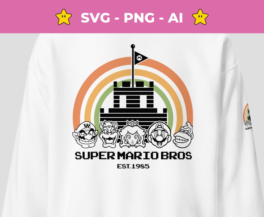 Mushroom Castle SVG PNG, Mario Cricut Cut File, Princess T-shirt Design ...