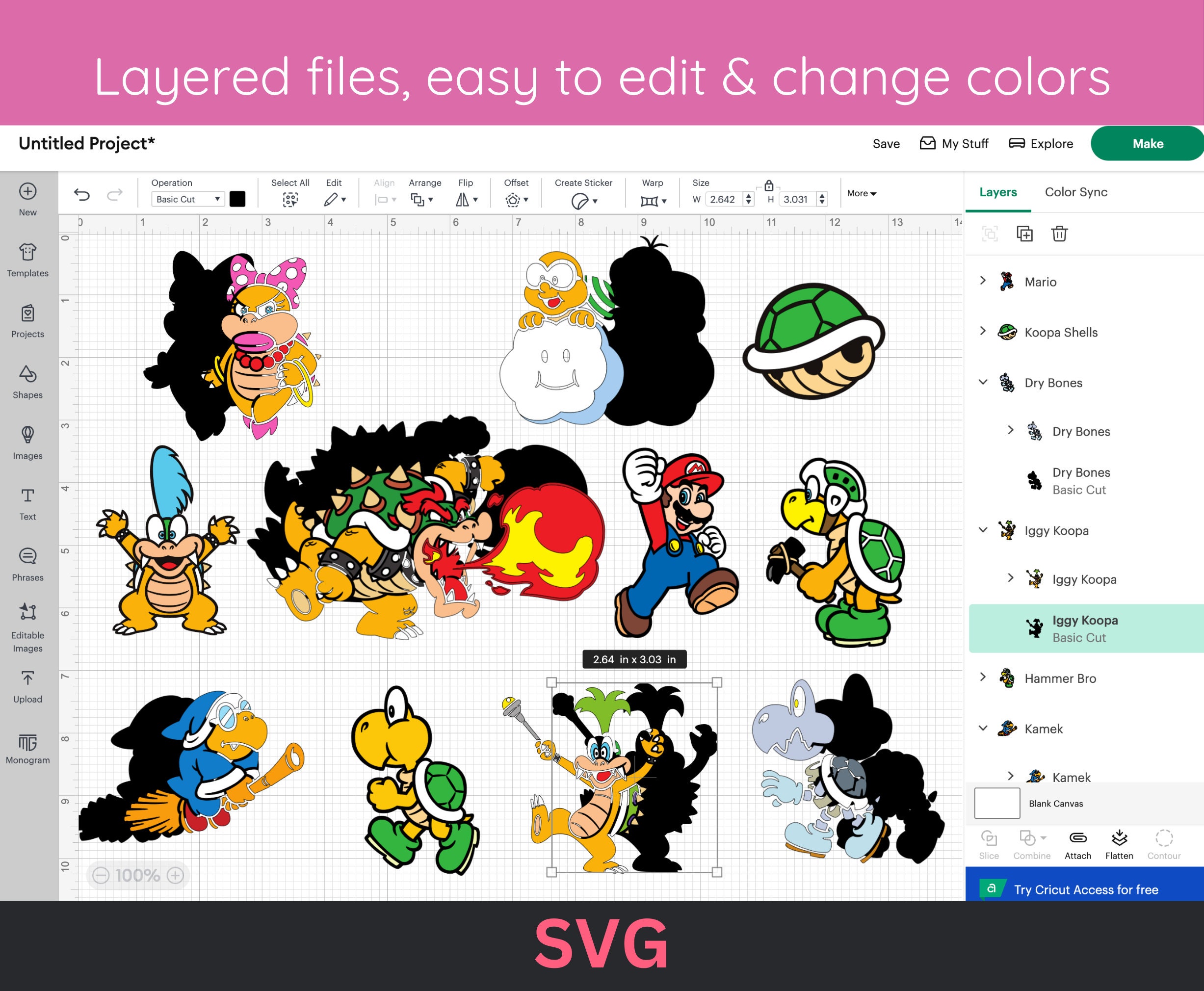 Mario & Koopas SVG Bundle: Super Mario Clipart (digital Download) - Etsy