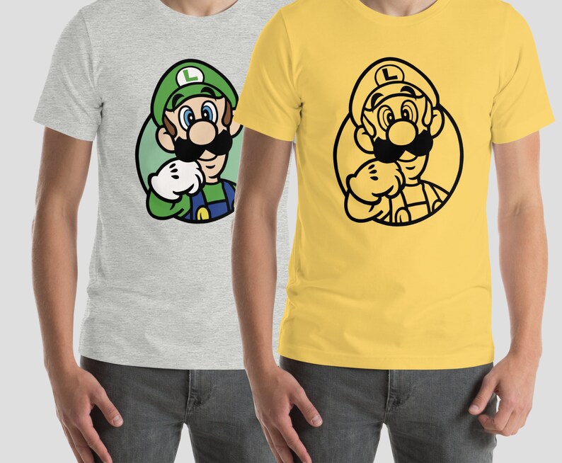 Luigi SVG: Super Mario Bros Vector Cut File (digital Download) - Etsy