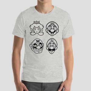 Mario Characters SVG Pack: 12 Outlined Faces (digital Download) - Etsy