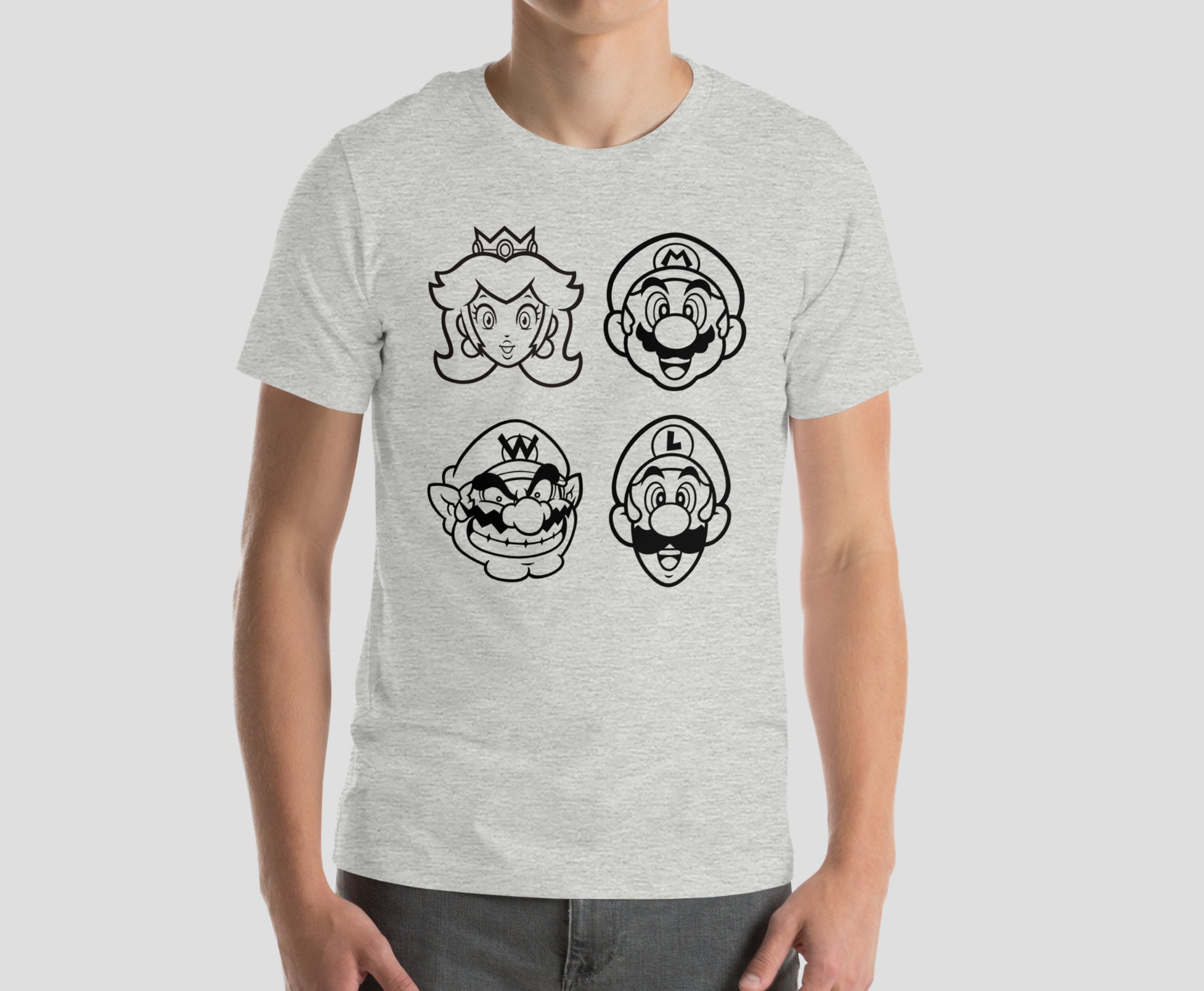 Mario Characters SVG Pack: 12 Outlined Faces (digital Download) - Etsy