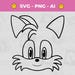 Tails Face Layered SVG: Sonic Game Cut File (digital Download) - Etsy