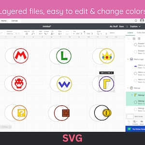 48 Mario Logos SVG Bundle - Craft Your Nintendo Wonderland - Instant ...