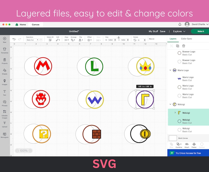 48 Mario Logos SVG Bundle - Craft Your Nintendo Wonderland - Instant ...