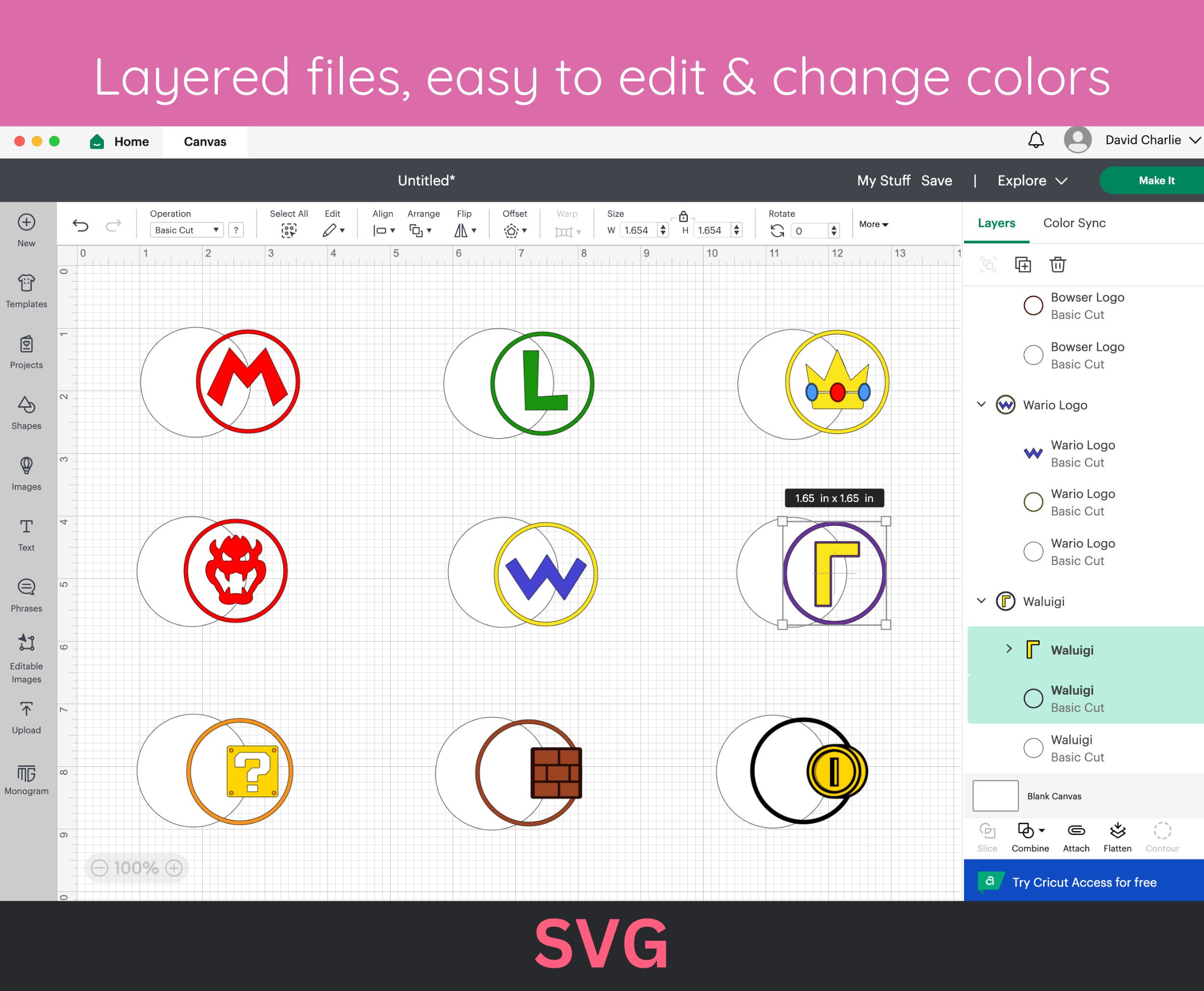 48 Mario Logos SVG Bundle - Craft Your Nintendo Wonderland - Instant ...