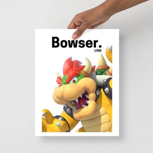 Digital Bowser Poster PNG, Monster Cartoon Wall Poster, Decoration ...