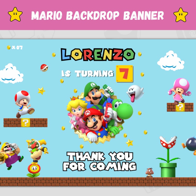 Mario Party Banner - Etsy