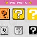 Mario Question Block SVG: Vector Cut Files (digital Download) - Etsy