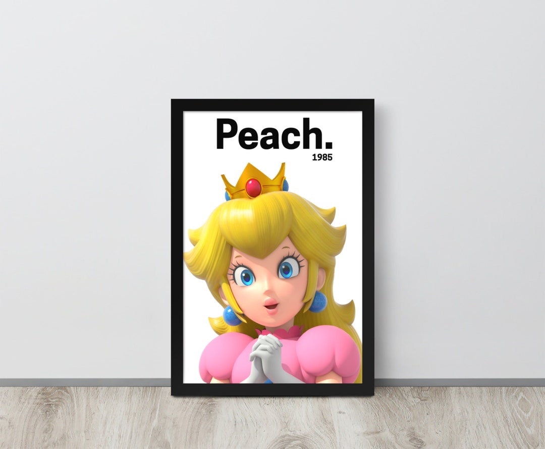 Printable Princess Peach Poster, Princess Room Print Wall Poster, Video ...