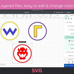 Bowser, Wario & Waluigi Logo SVG - Mario SVG Instant Download for ...