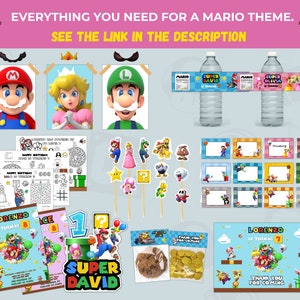 Printable Mario Party Food Label Editable on Canva Super Mario Food ...