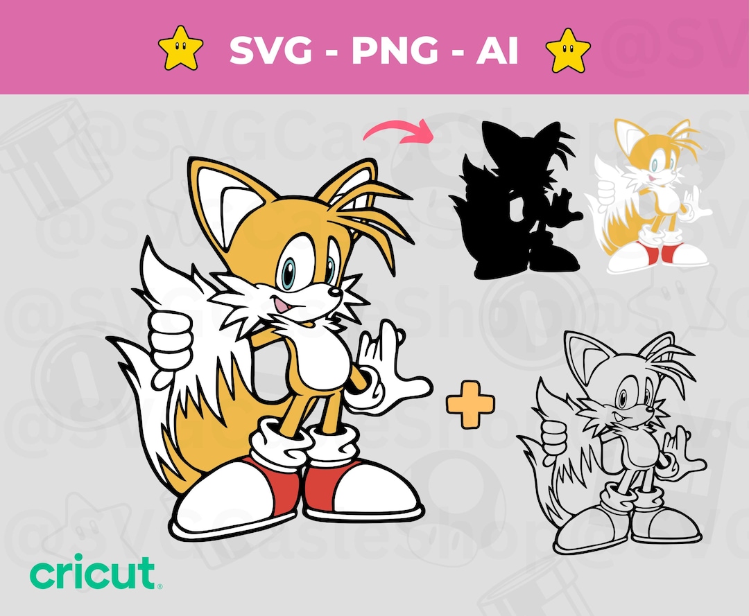 Tails Layered SVG PNG Craft Sonic-inspired Masterpieces Sonic Game Cut ...