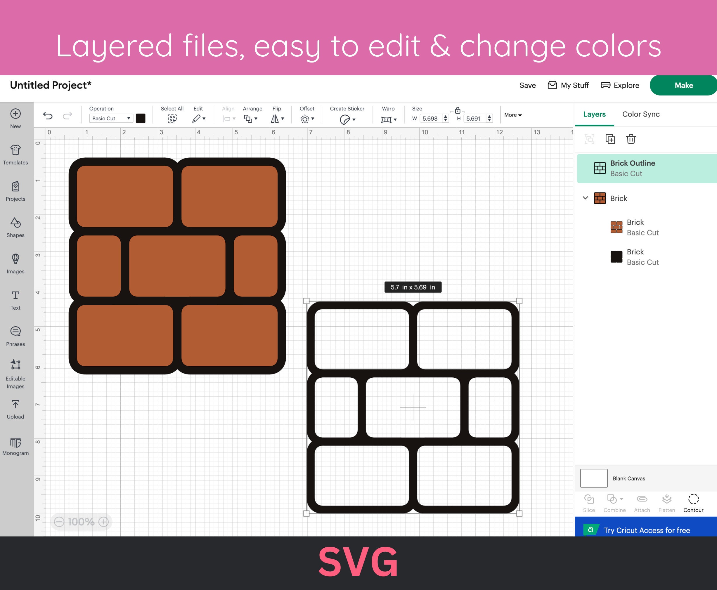 Mario Brick Block SVG: Layered Cut File (digital Download) - Etsy