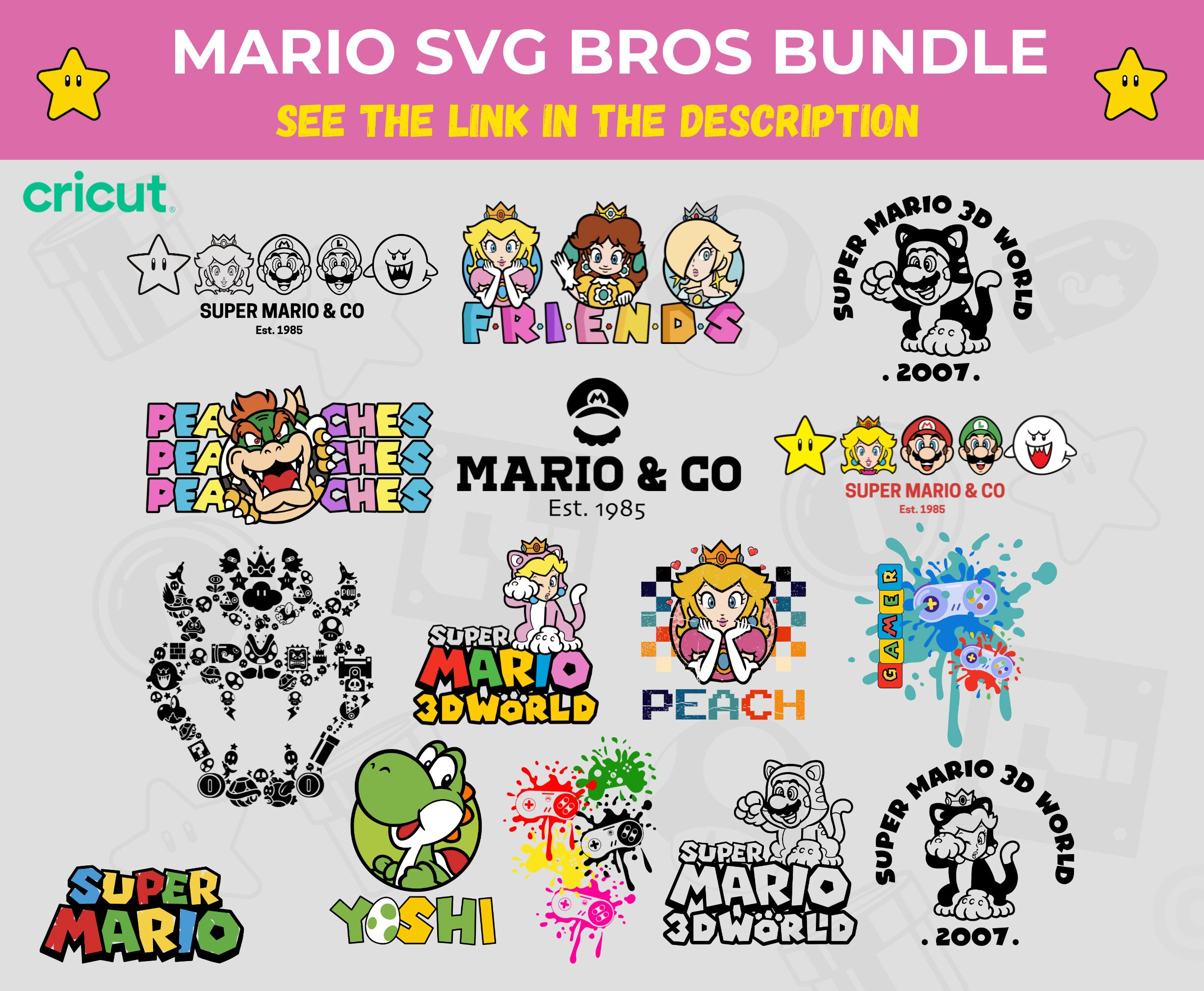 Yoshi SVG: Super Mario Vector Cut Files (digital Download) - Etsy