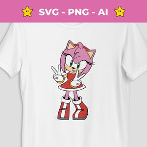 Amy Rose SVG PNG - Craft Sonic-inspired Masterpieces - Sonic Game Cut ...