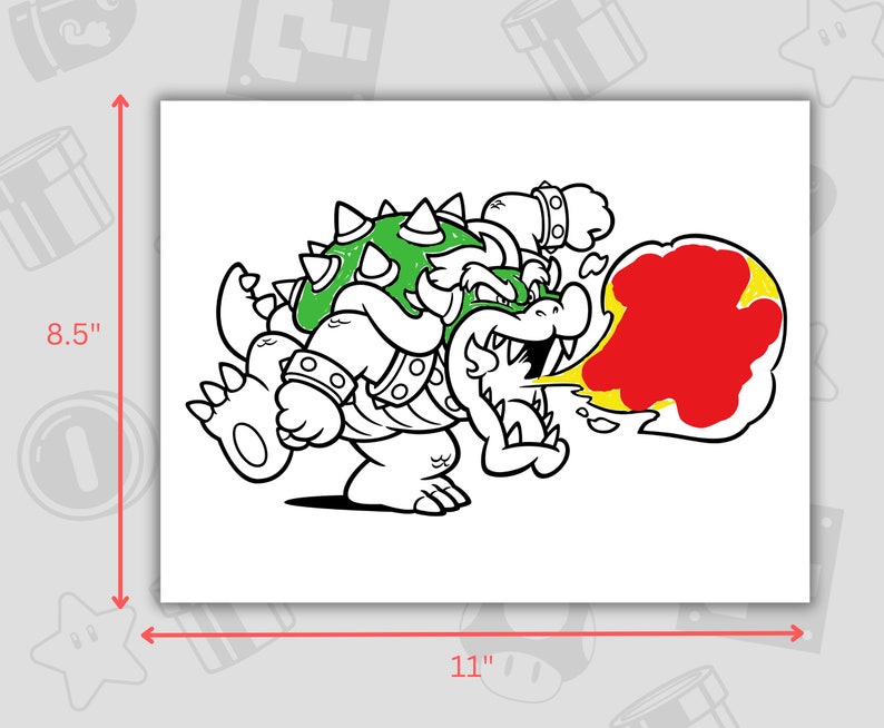 20 Mario Coloring Pages for Kids: Super Mario Birthday Party Activities ...